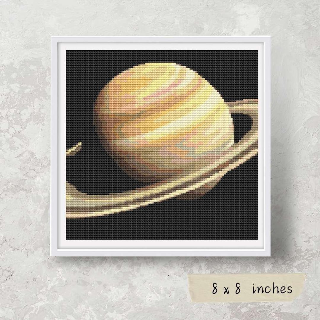 Saturn Cross Stitch Kit, Planetary Series, Solar System, Space ...