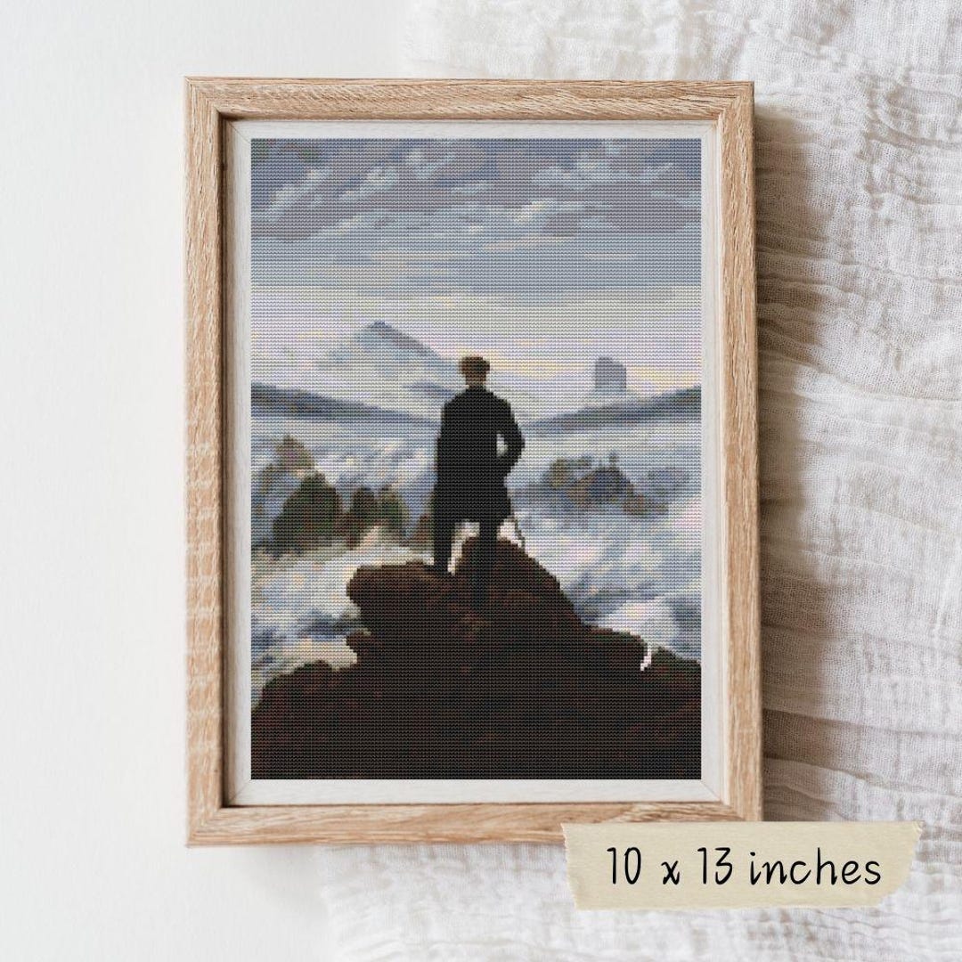 Wanderer Above the Sea of Fog Cross Stitch Pattern, Caspar David ...