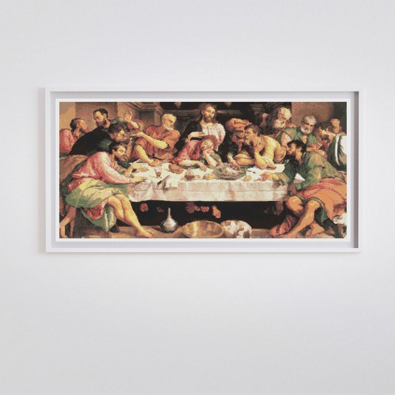 The Last Supper Cross Stitch Pattern Jesus Christ Cross - Etsy