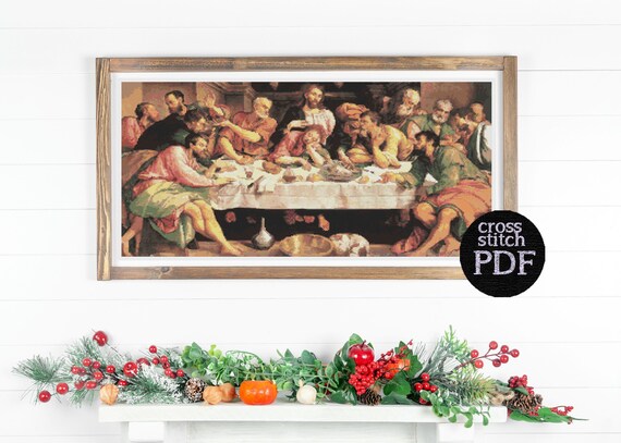 The Last Supper Cross Stitch Pattern Jacopo Bassano | Etsy