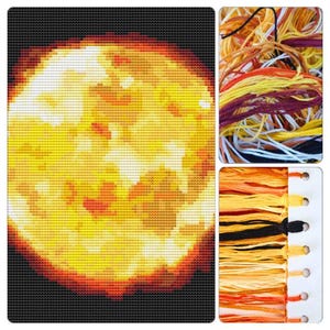The Sun Cross Stitch Kit, Planetary Series, Solar System, Space ...