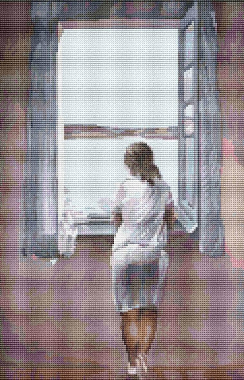Salvador Dali Figure Window Counted Cross Stitch Kit, Surrealist ...