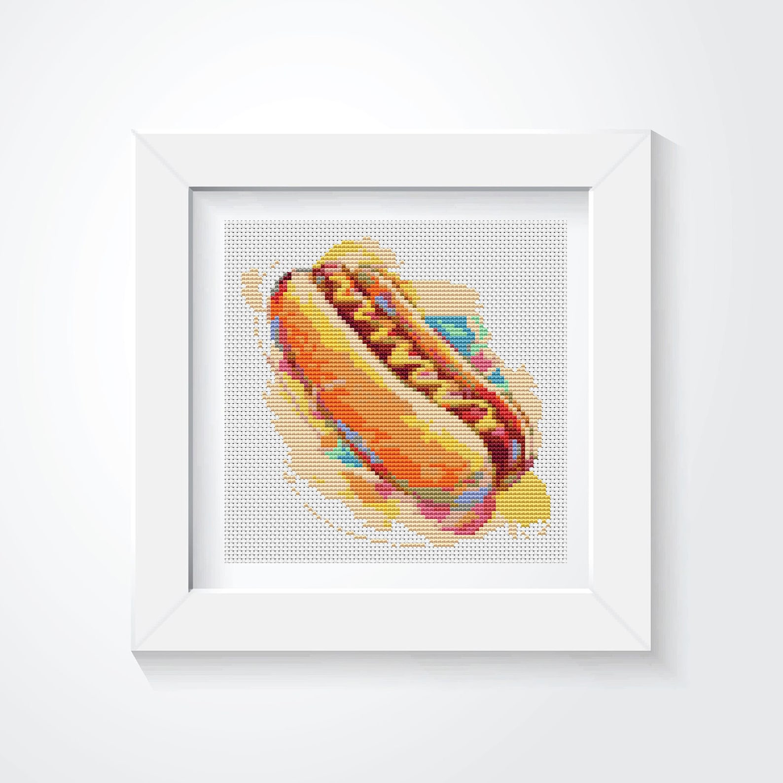 Relish the Hot Dog Cross Stitch Pattern Food Cross Stitch - Etsy