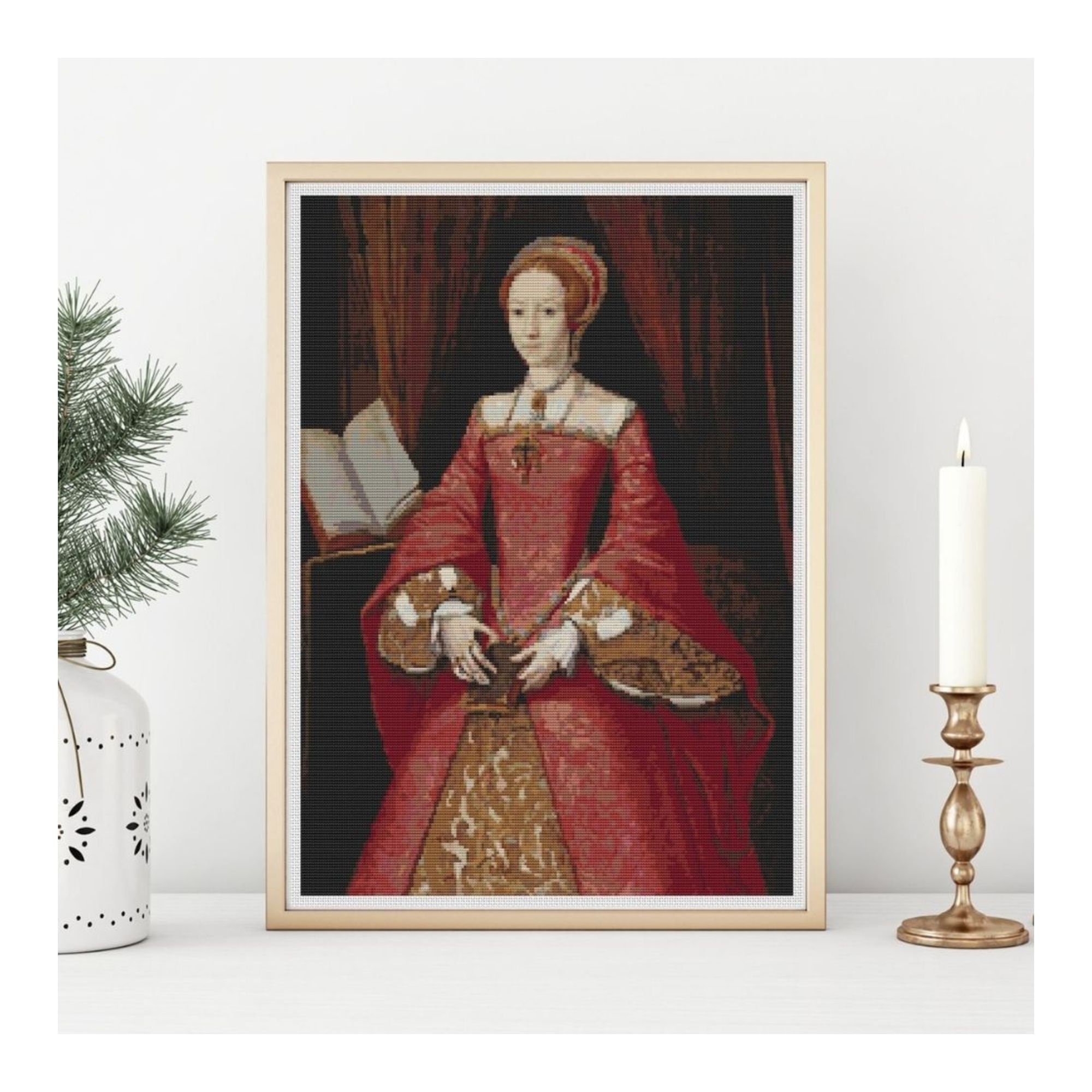 Portrait of Elizabeth I as a Princess Cross Stitch Pattern - Etsy