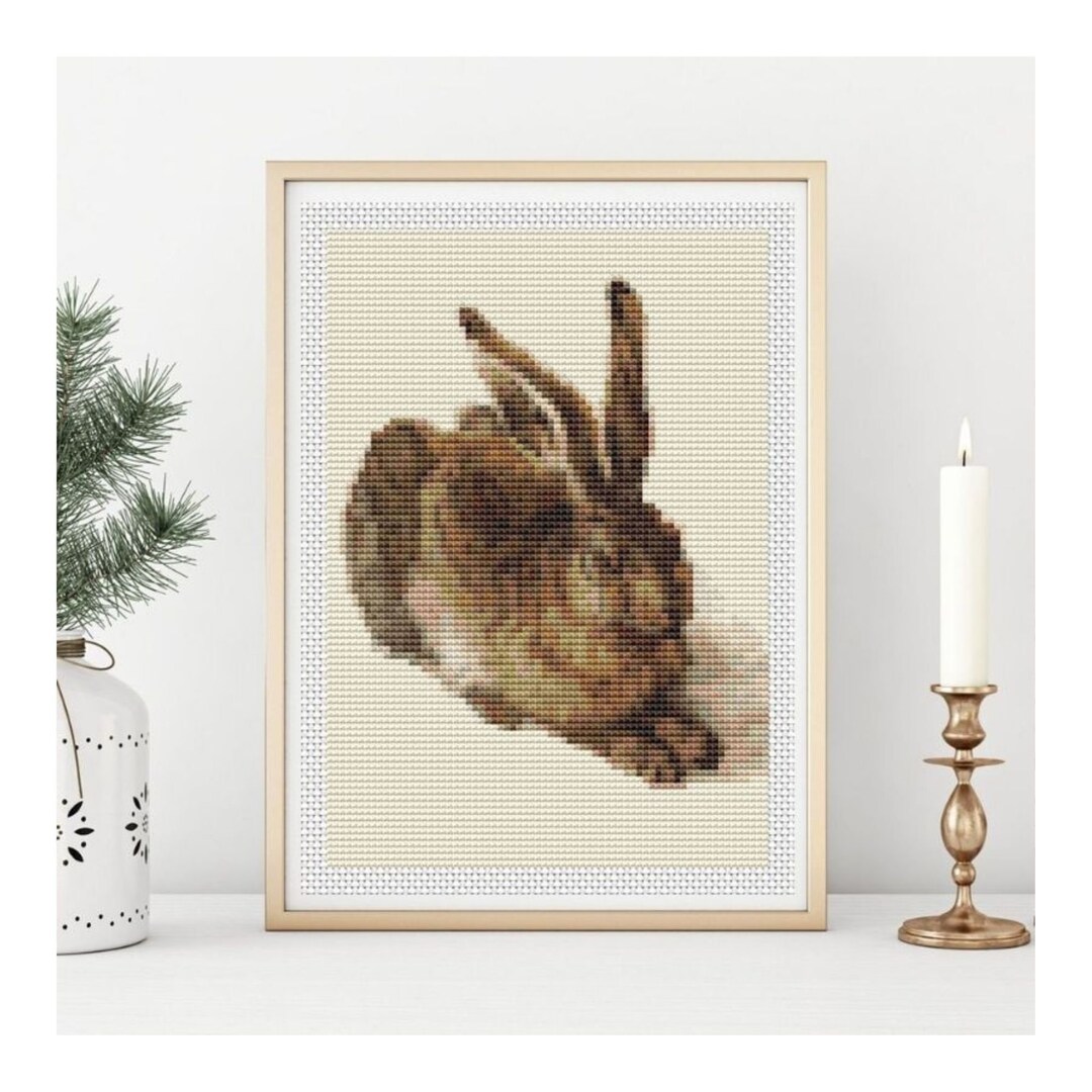 The Young Hare Mini Cross Stitch Pattern Animal Cross Stitch - Etsy