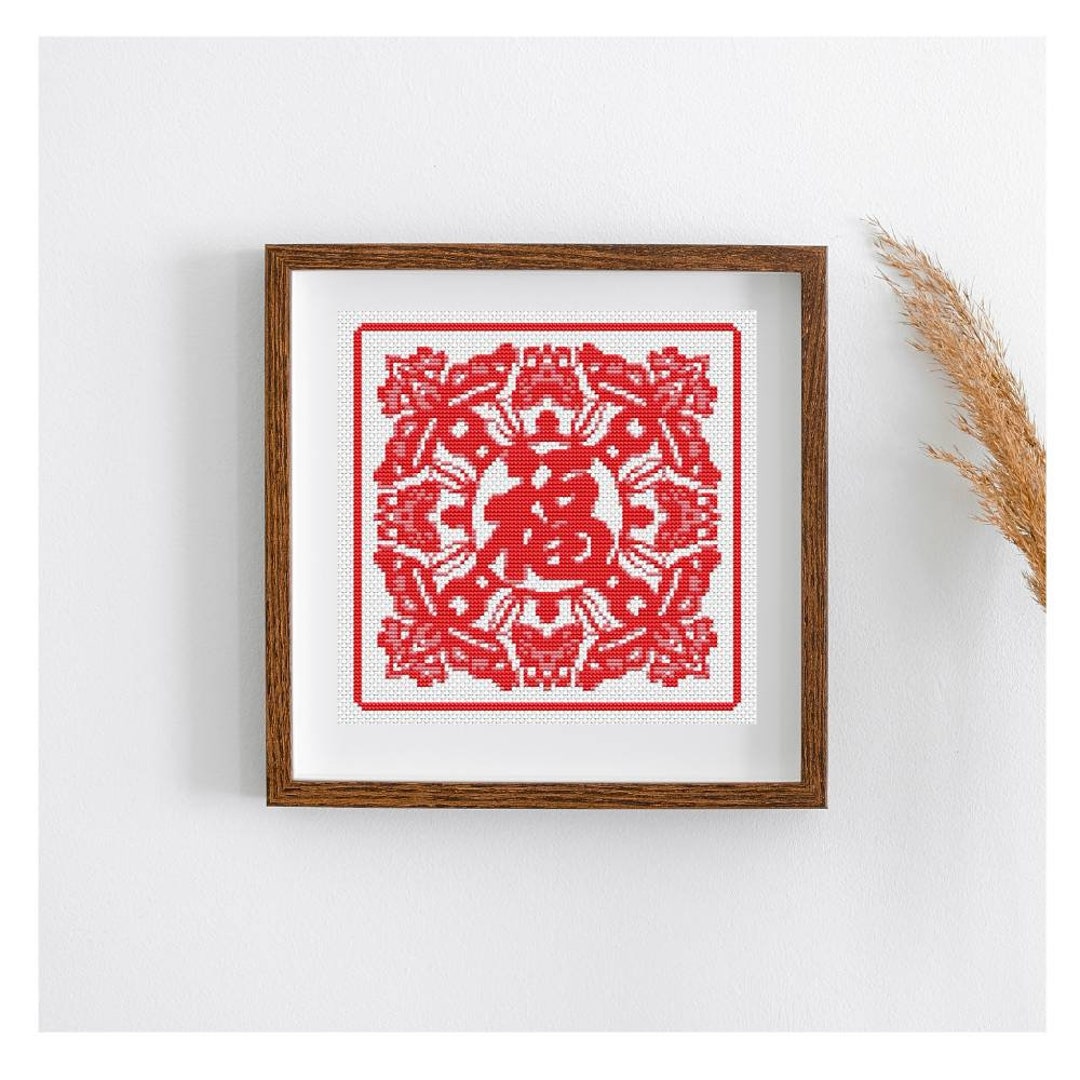 Luck Peace and Good Fortune Cross Stitch Pattern Asian - Etsy