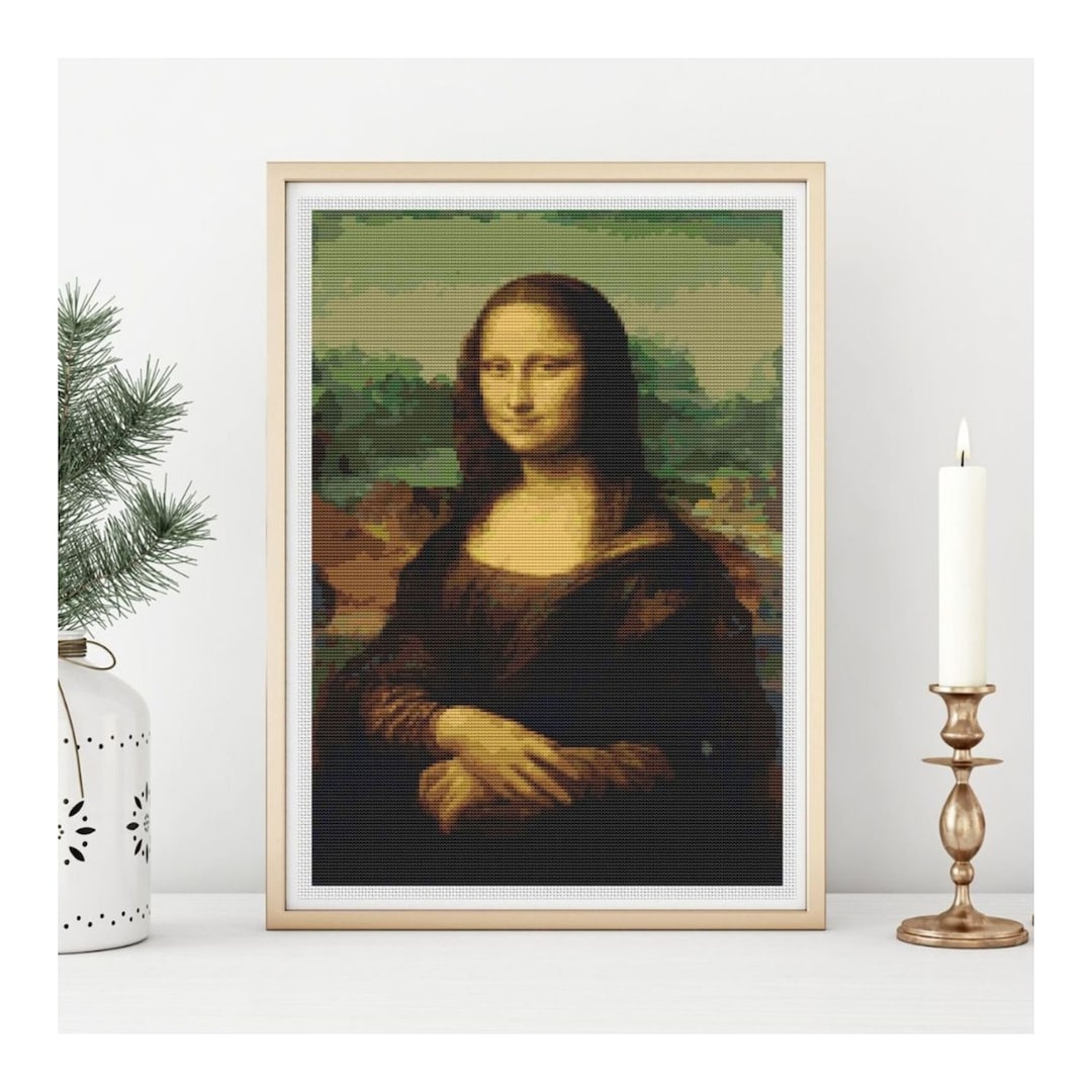 Mona Lisa Cross Stitch Pattern Woman Embroidery Chart PDF - Etsy