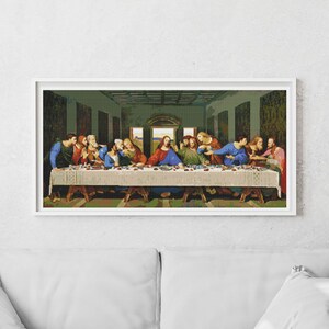 The Last Supper Cross Stitch Pattern Jesus Christ Cross - Etsy