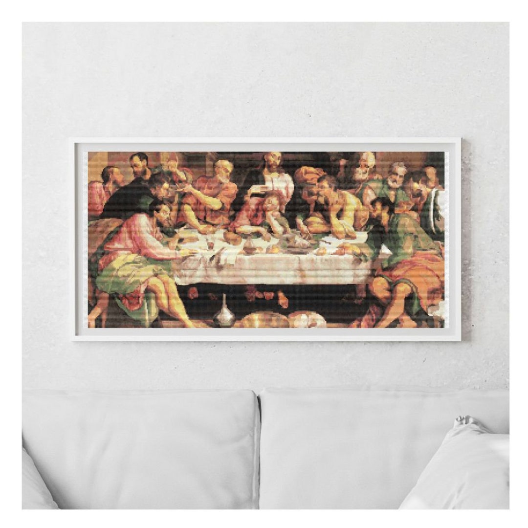 The Last Supper Cross Stitch Pattern, Jesus Christ Embroidery Chart PDF ...