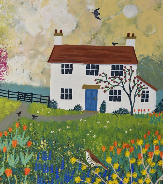 Spring Cottage Paintings SPRING COTTAGE