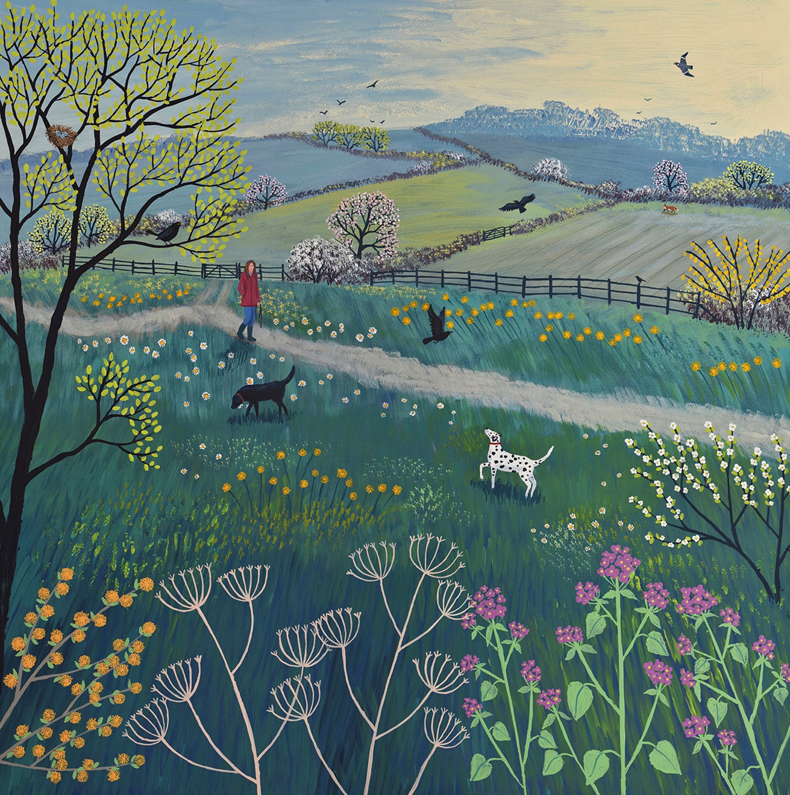 Print on Paper of an English Landscape in Spring From an - Etsy