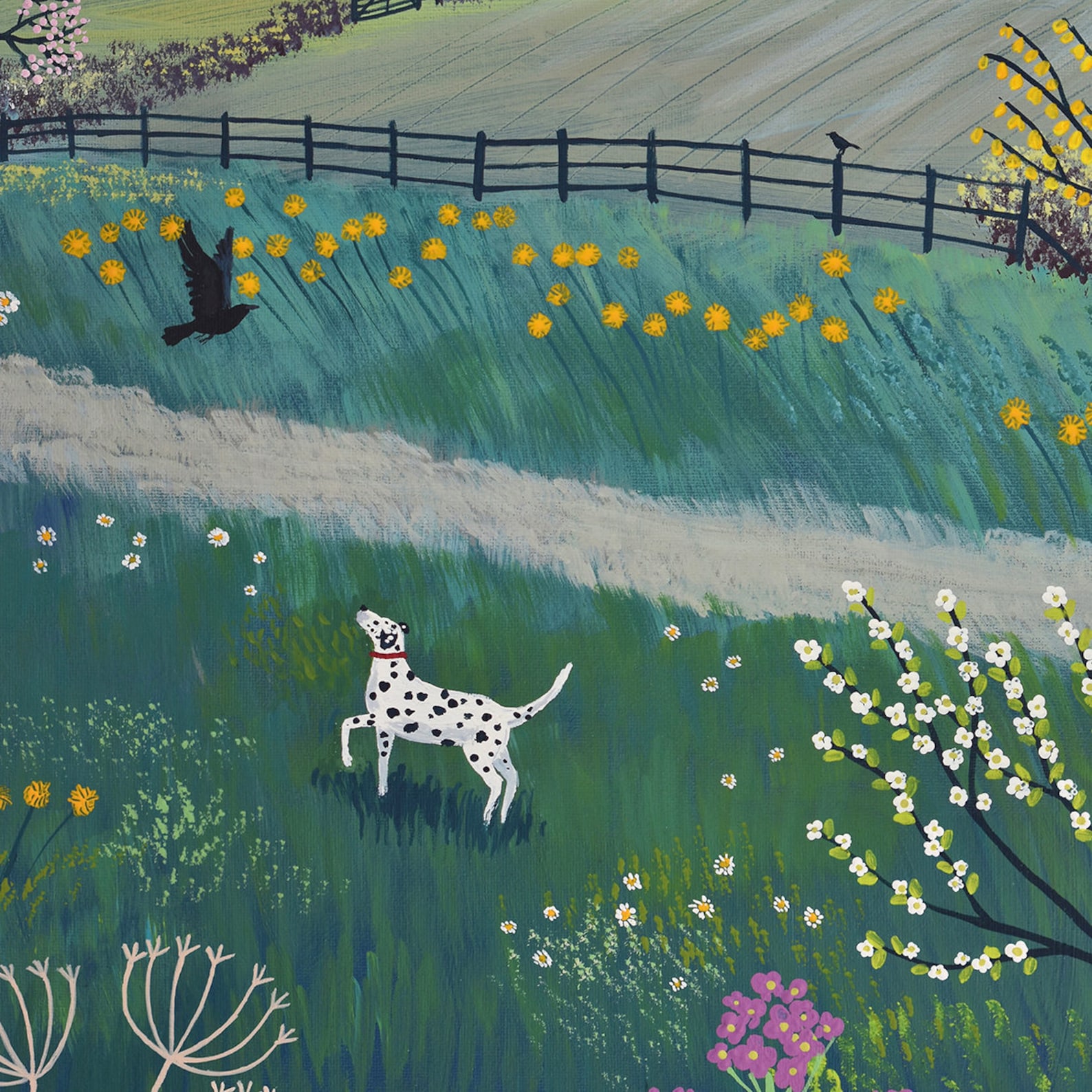 Print on Paper of an English Landscape in Spring From an - Etsy