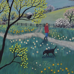 Print on Paper of an English Landscape in Spring From an Original ...