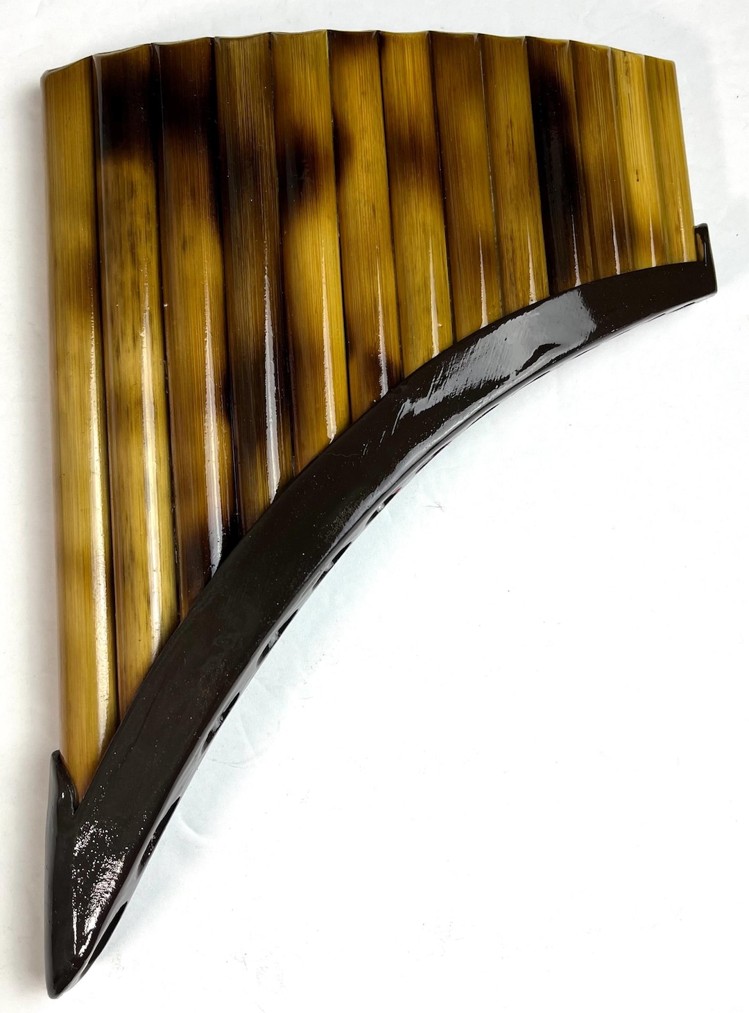 Pan Flute 13 Pipes Panflute Tunable Panflute Dark Bamboo From Peru ...