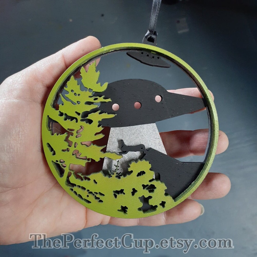 Woodland Decor, Creepy Ornament, Alien Ornament, Spooky Decor, UFO ...