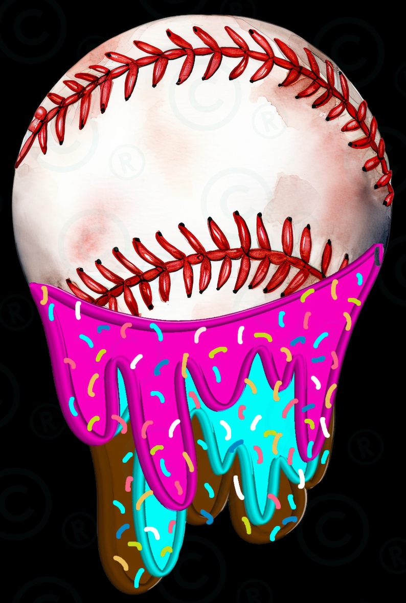 Baseball Png, Baseball Drip, Ice Cream Drip Png - Etsy