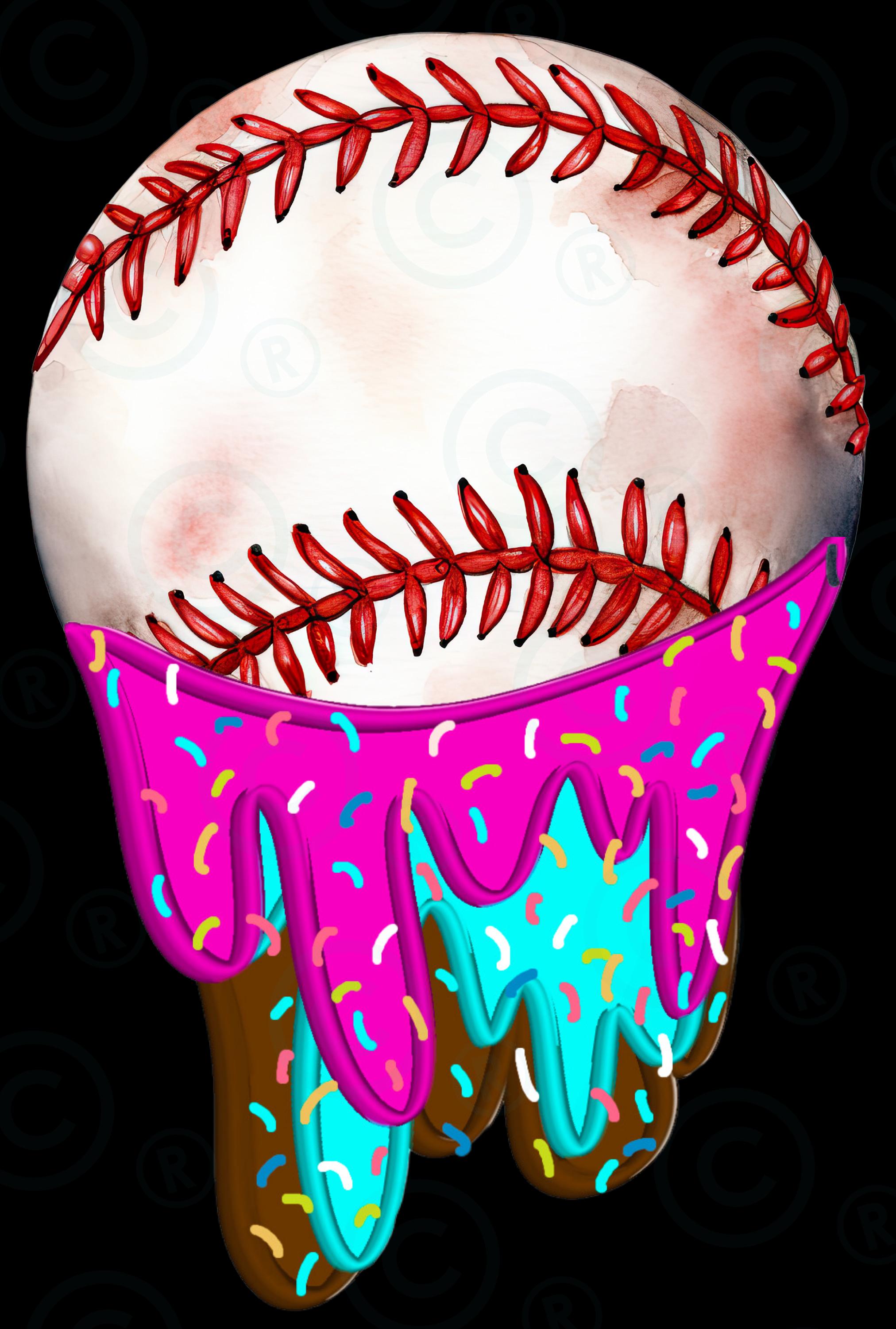 Baseball Png, Baseball Drip, Ice Cream Drip Png - Etsy