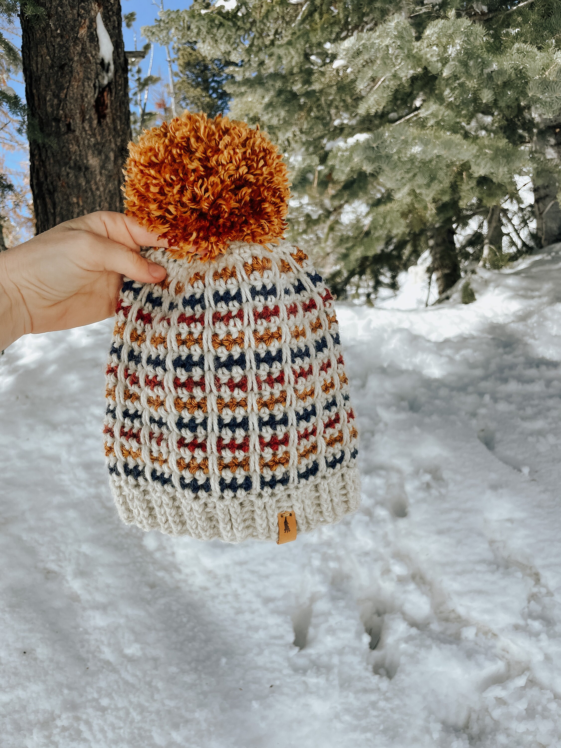Retro Colorwork Crochet Beanie Pattern Unisex Hat (PDF Pattern) - Etsy