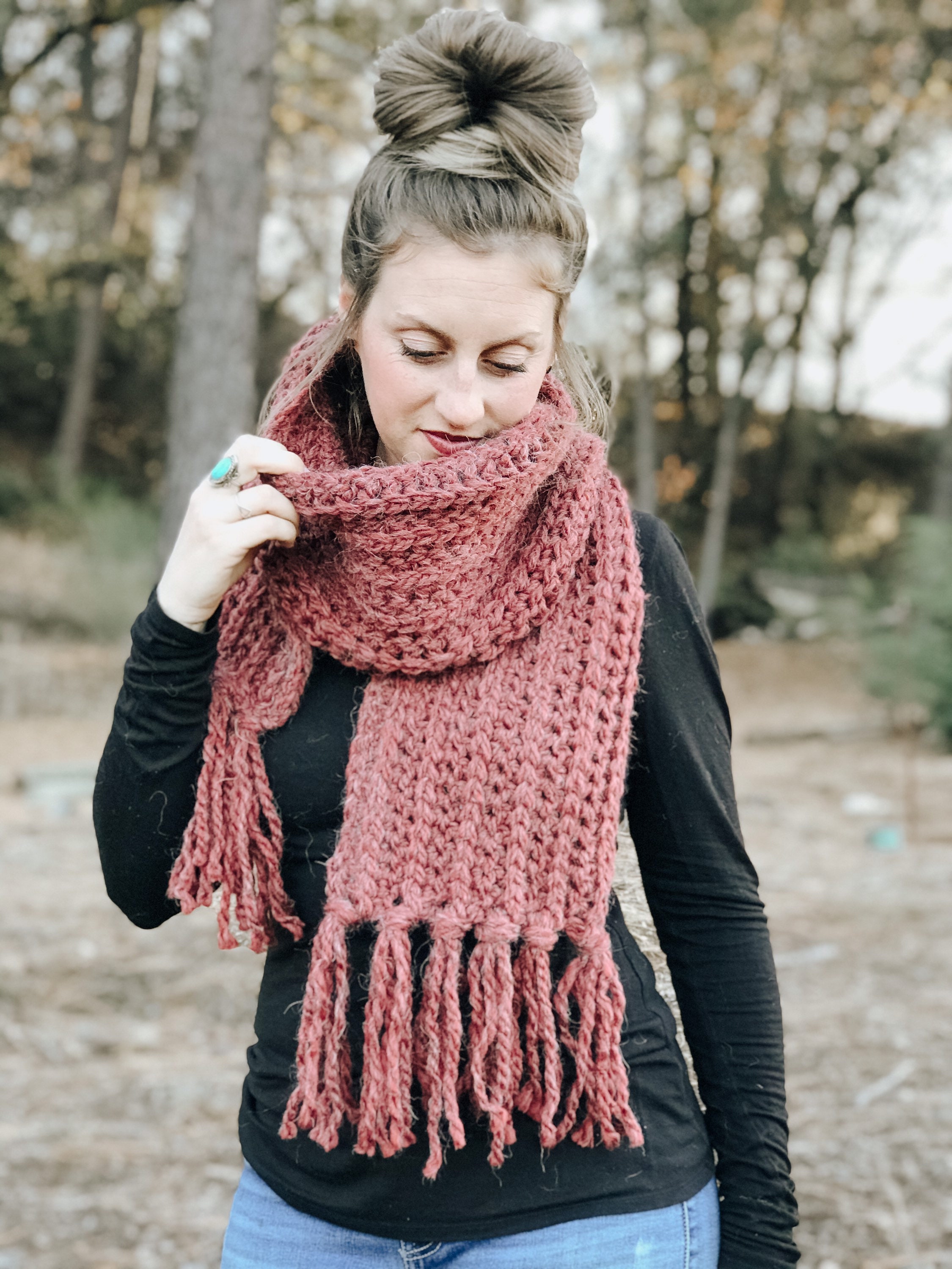 Super Bulky Scarf / Bitterroot Scarf / Crochet Scarf Pattern / | Etsy