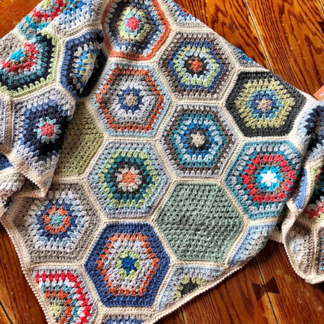 HEXAGON CROCHET Blanket/crochet Pattern/hexagon Pattern/easy Crochet ...