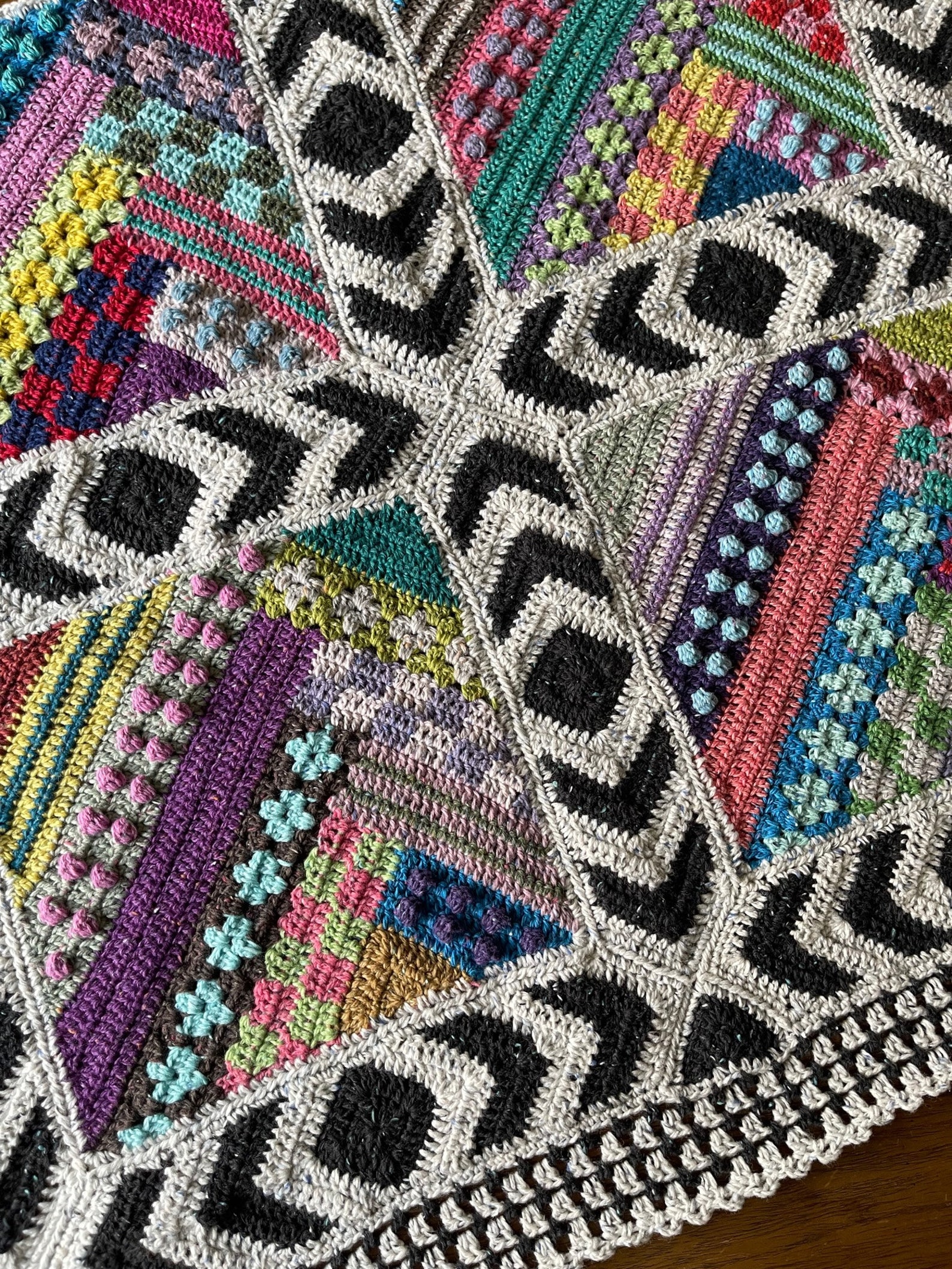 COLOR RIOT BLANKET Patterns/crochet Baby Blanket/crochet Blanket ...