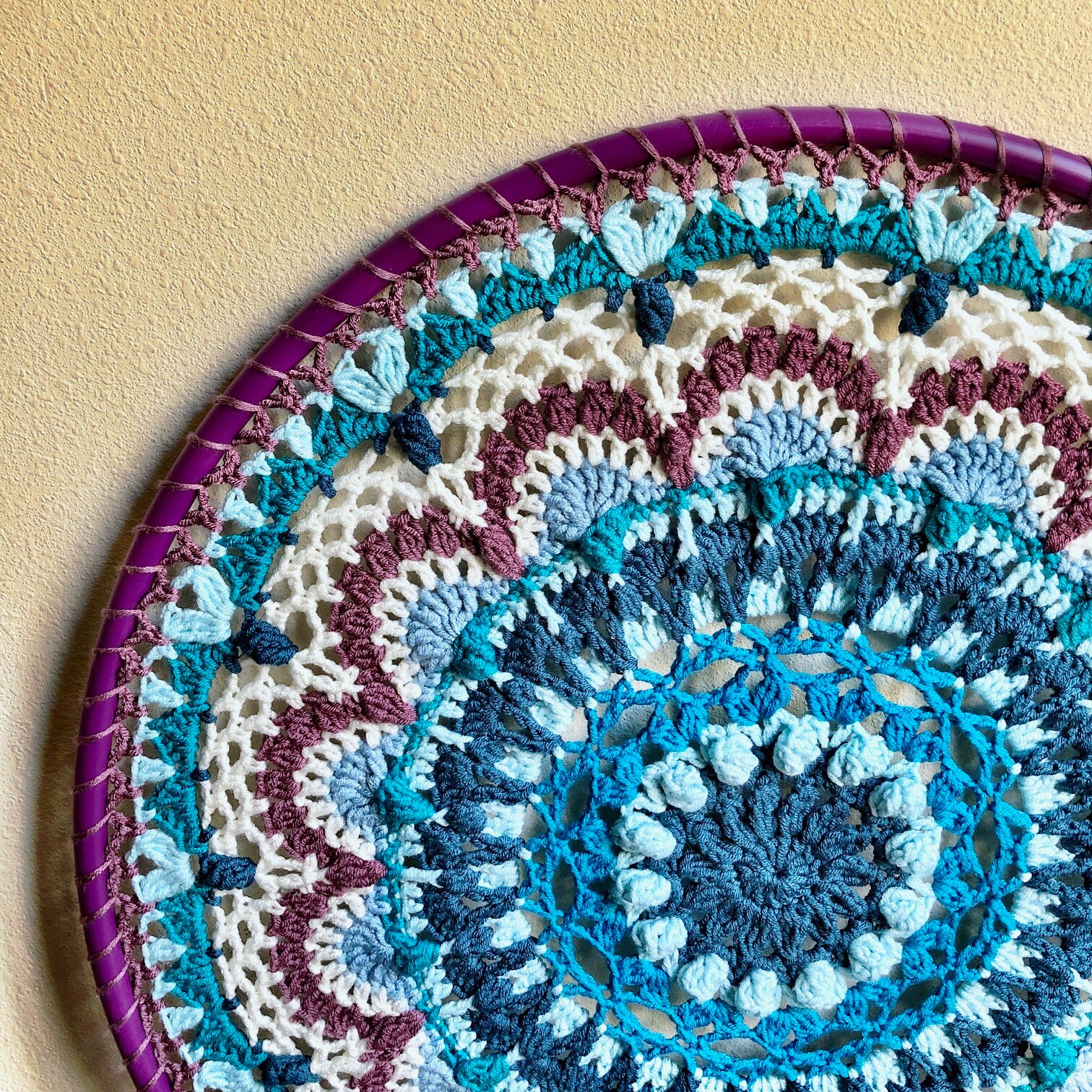 CROCHET NAMASTE HULA Hoop Mandala /crochet Wall Decor Pattern/mandala ...