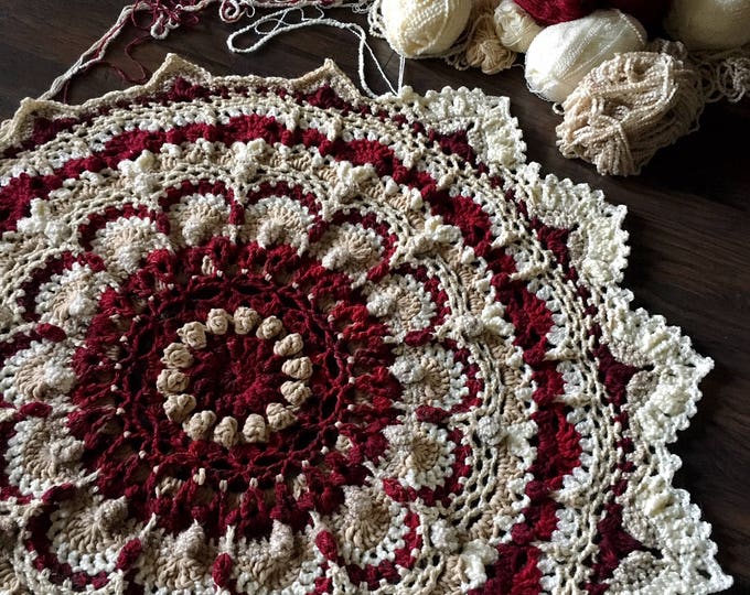 CROCHET NAMASTE HULA Hoop Mandala /crochet Wall Decor Pattern/mandala ...