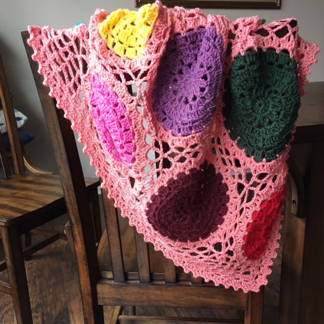 EASY CROCHET BLANKET Pattern/flower Blanket/crochet Afghan/crochet ...