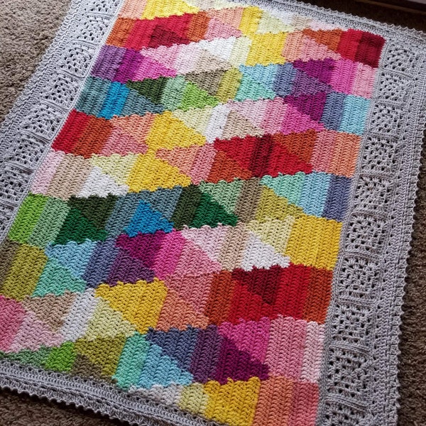 Geometric Blanket - Etsy