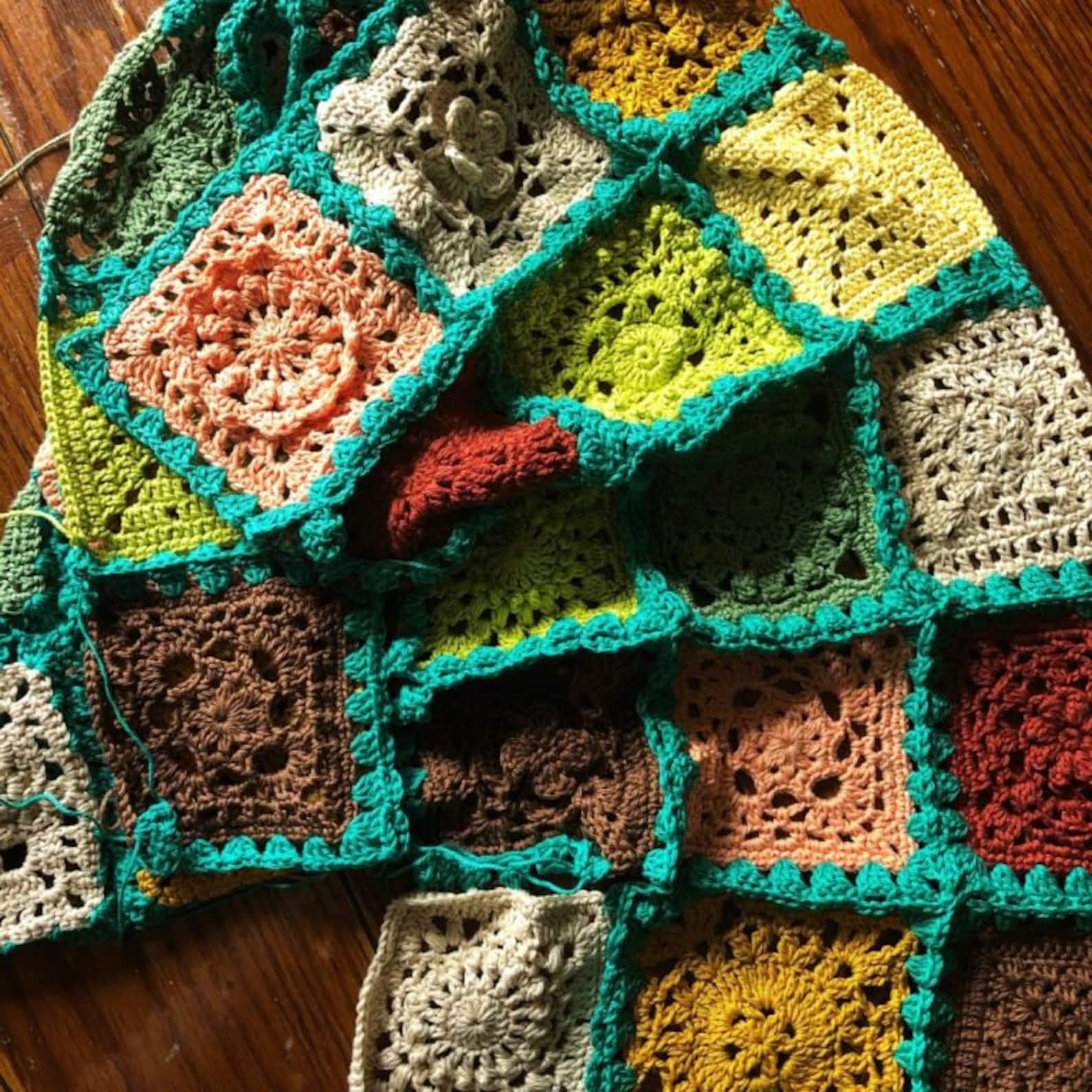 CROCHET PATTERN BUNDLE - 5 Pdfs With Over 100 Squares Designed to Mix ...