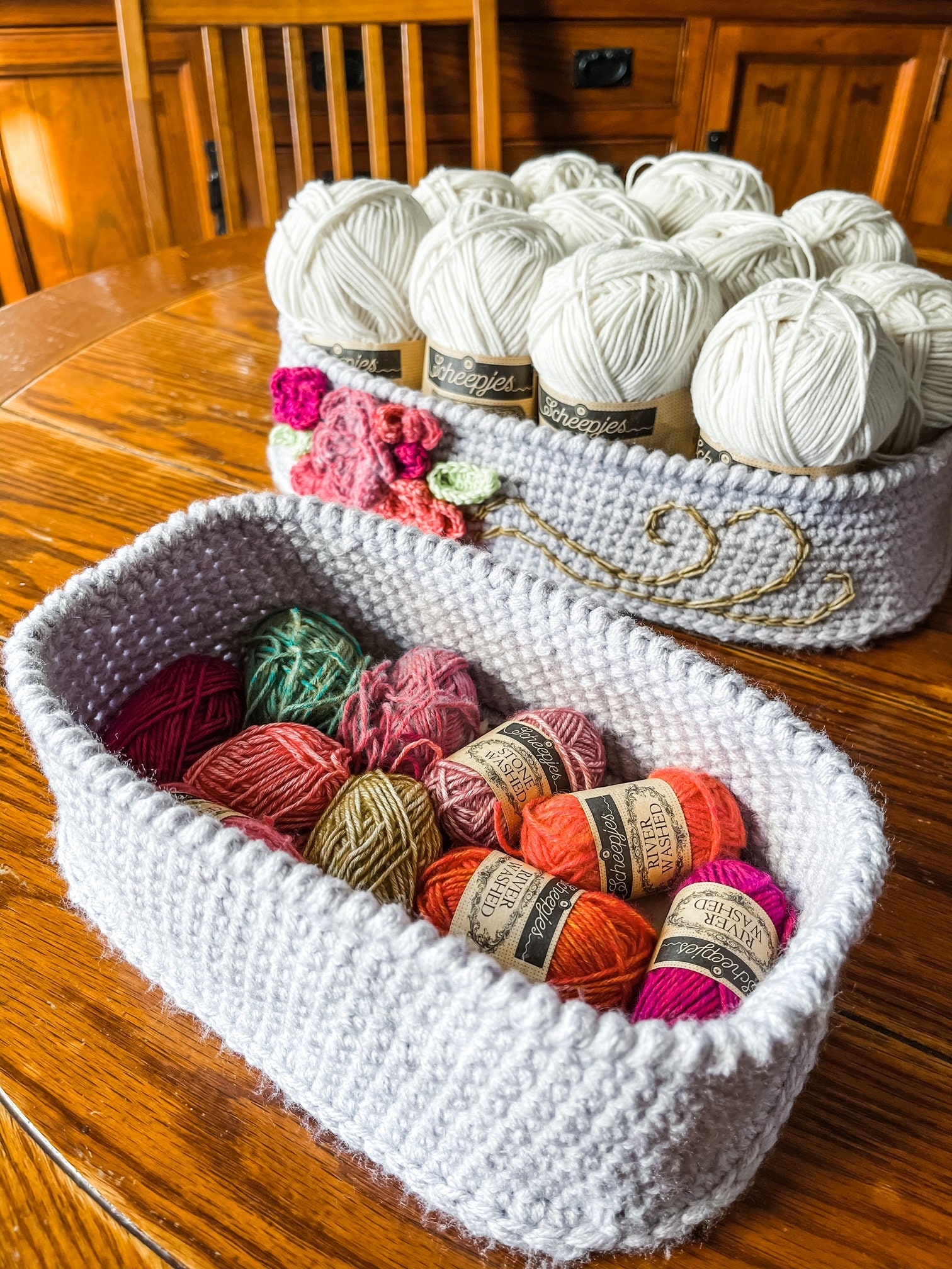 CROCHET NESTING BASKETS Patterns/crochet Baskets/wedding Gift ...