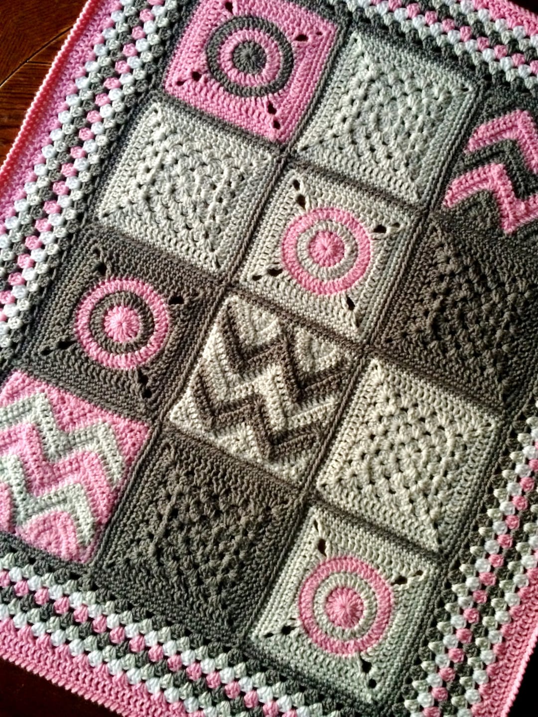 MODERN PATCHWORK CROCHET Blanket Pattern/crochet Baby Blanket/easy ...