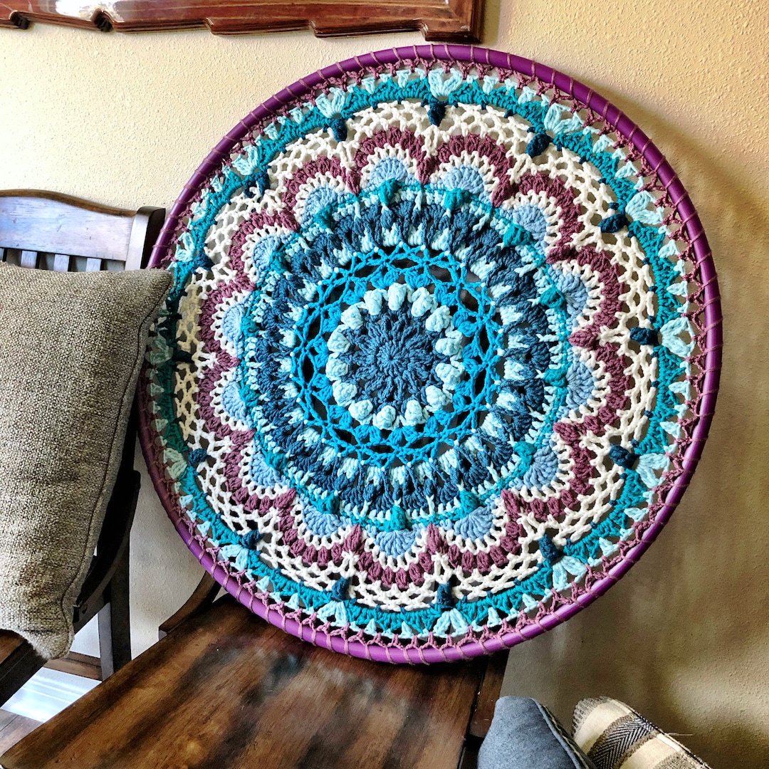 CROCHET NAMASTE HULA Hoop Mandala /crochet Wall Decor Pattern/mandala ...