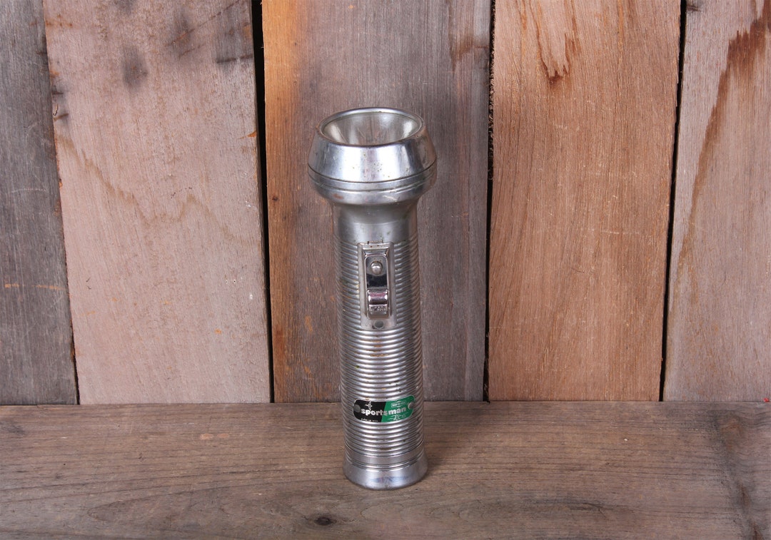 Mid Century Era Metal Flashlight Marked Ray O Vac Sportsman Heavy Duty ...