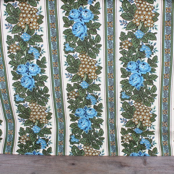 Waverly Blue Stripe Fabric - Etsy