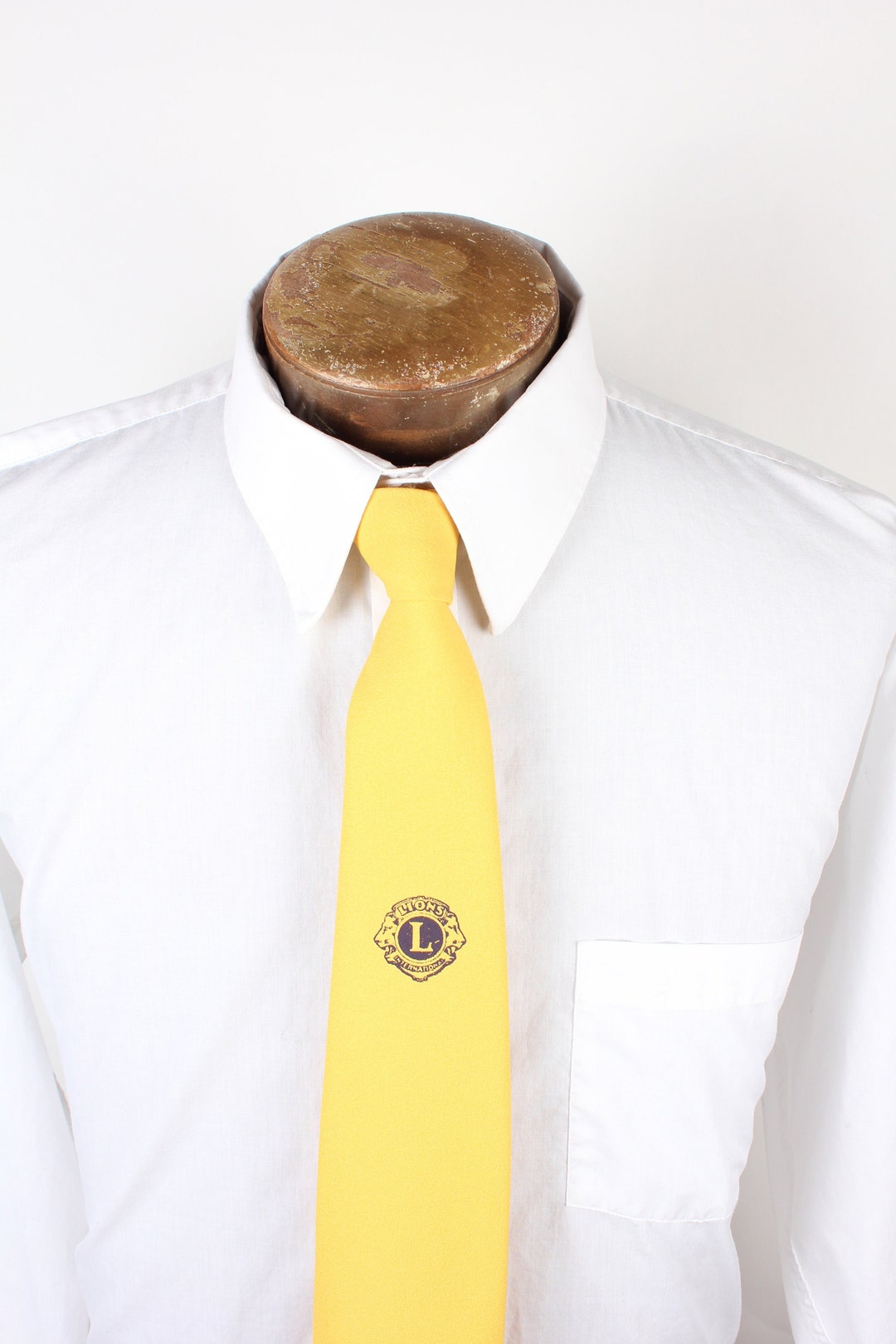Vintage Lion's Club Gold Purple Men's Uniform Neck Tie With Logo Dacron ...