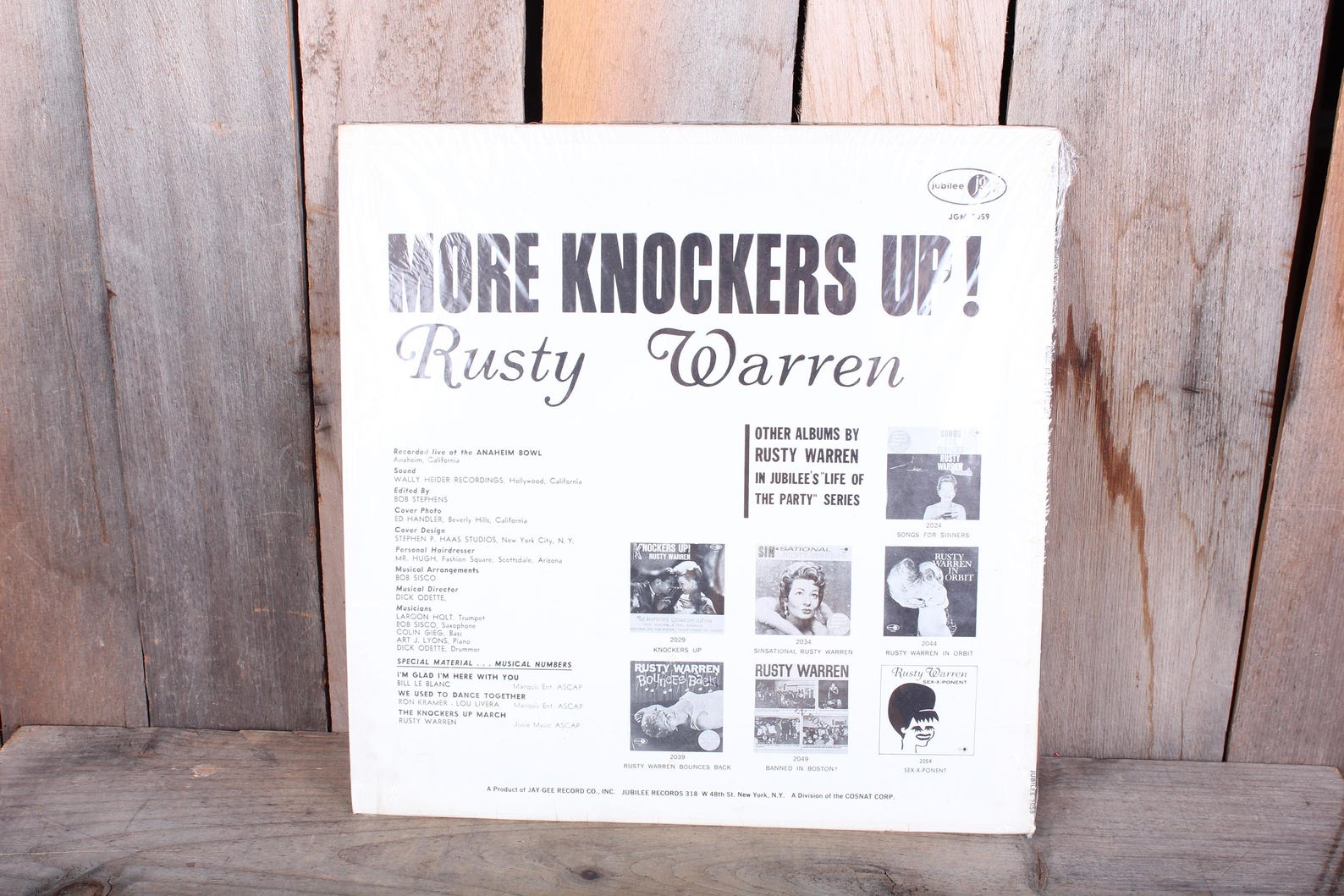 1965 Rusty Warren More Knockers Up! Vintage Comedy Adult Record LP ...