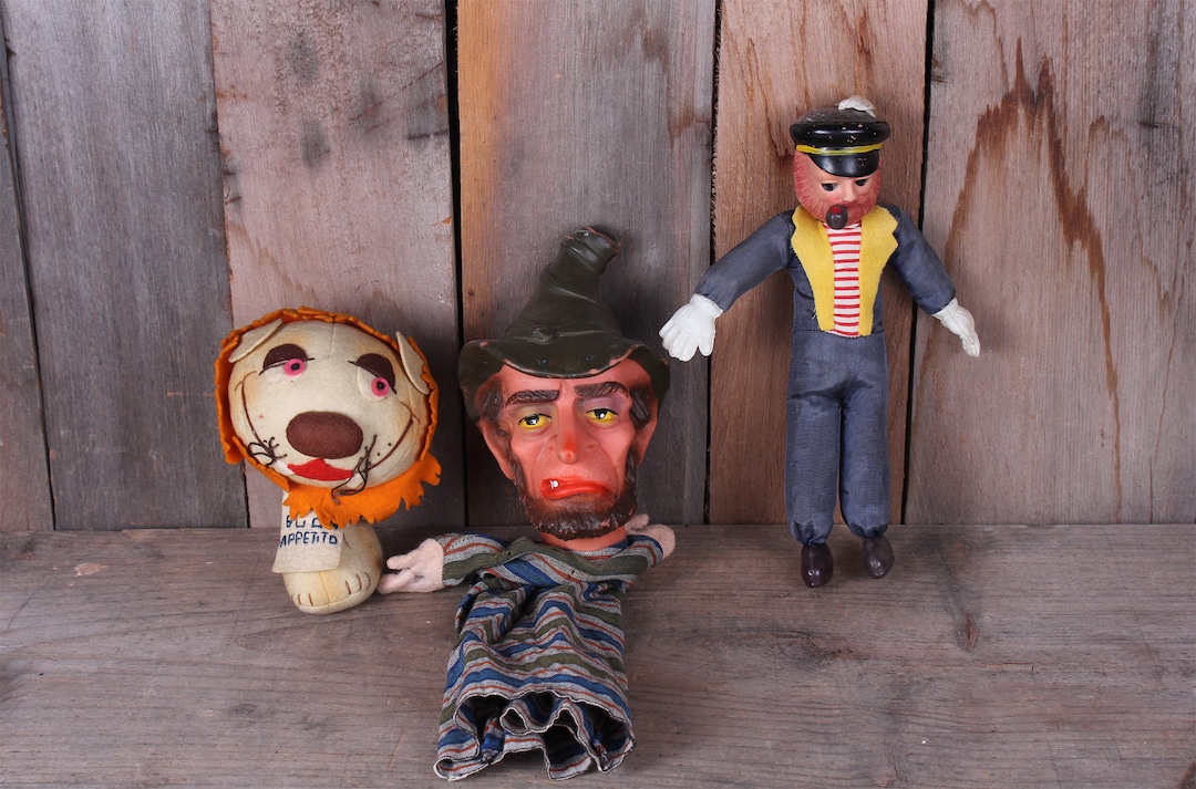 Lot 3 Pieces Plastic Vintage Toys Hand Puppet Hillbilly Sea - Etsy