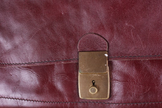 1980s Era Red Cordovan Leather Briefcase Attache Case… - Gem
