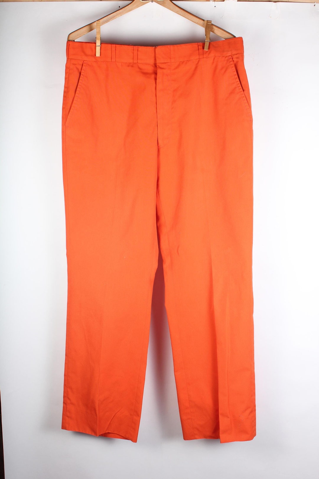 Vintage Mid Century Corbin Brand Men's Cotton Orange Dress Pants Chinos ...