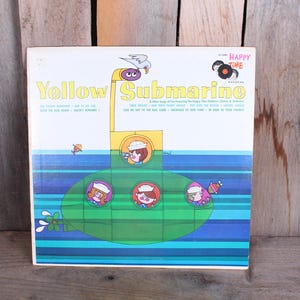 Vintage Yellow Submarine Vinyl Record - Happy Time Records - Etsy