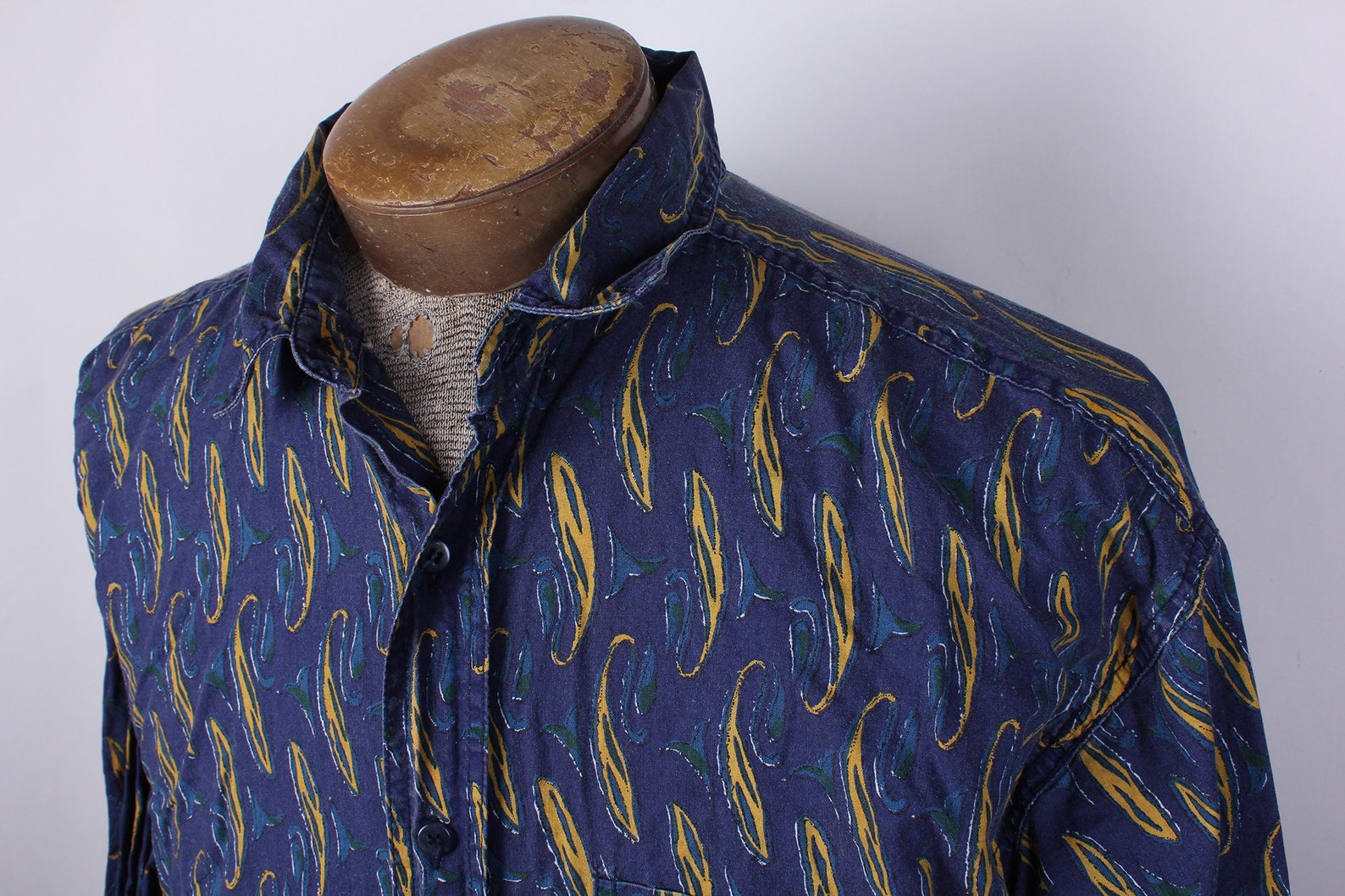 Vintage 1980's Era Men's Gitano Brand Blue Yellow - Etsy