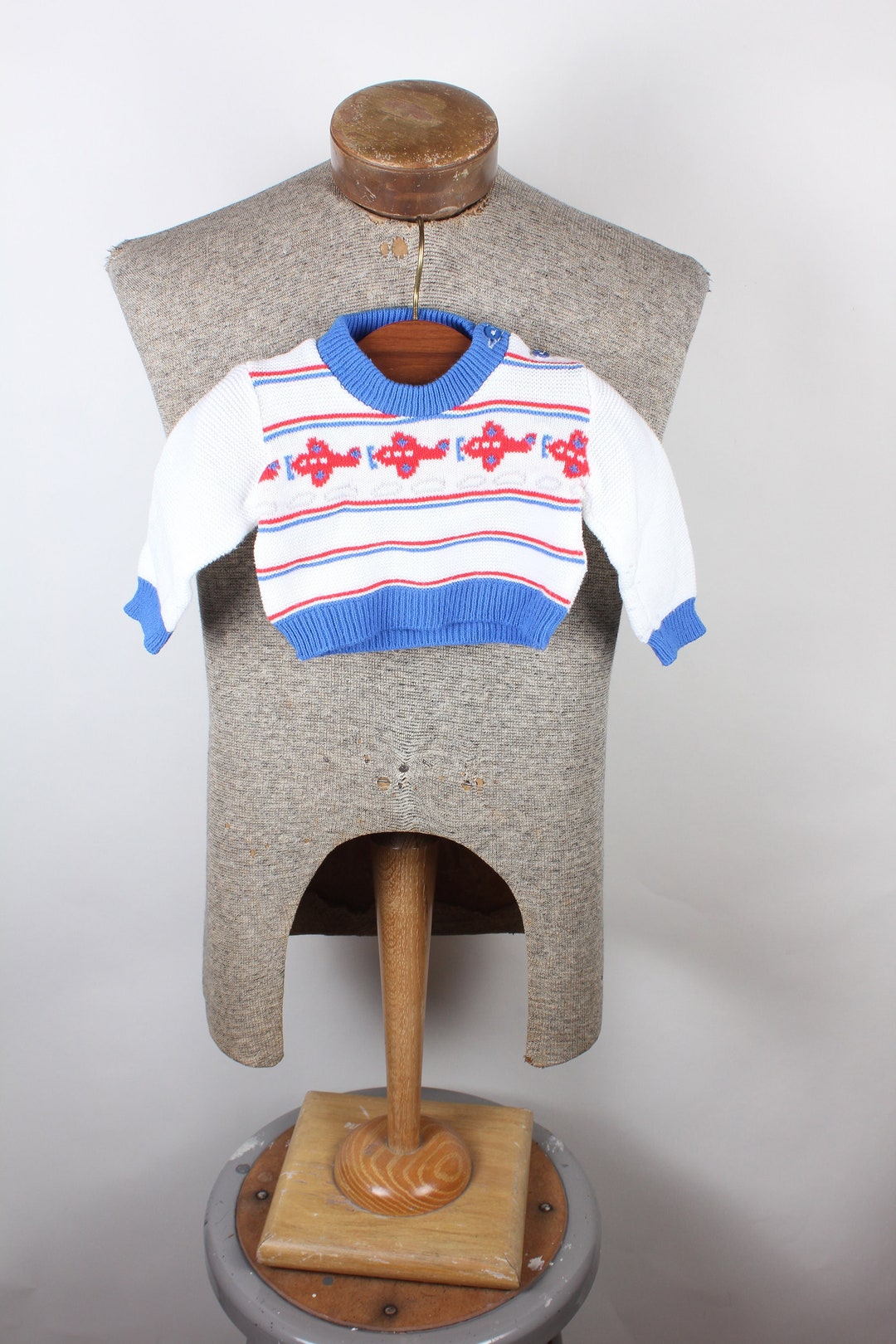 1980's Era Baby Childwise Brand Airplane Plane Preppy Style Sweater ...