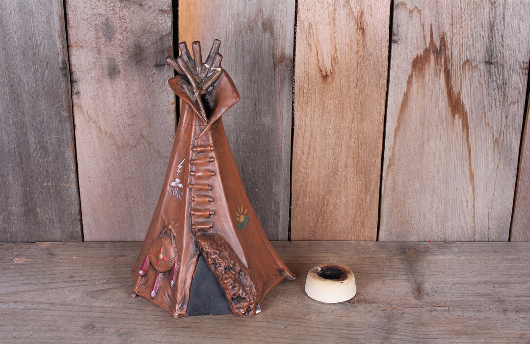 Vintage Ceramic Tee Pee Shaped 1970's Era Figural Cone Incense Burner ...