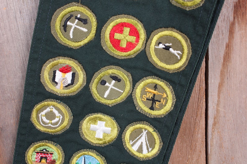 Vintage 1960's Boy Scout Uniform Sash Forest Green 15 - Etsy