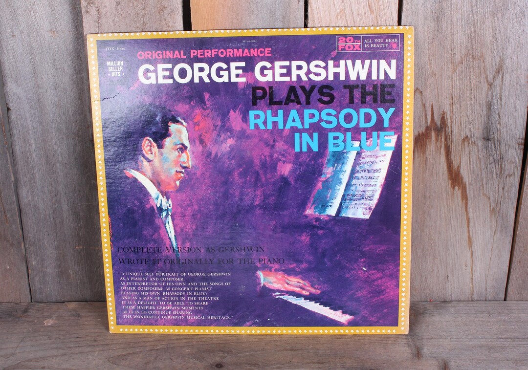 1958 George Gershwin Plays Rhapsody in Blue Classic Music Record Vinyl LP - Etsy