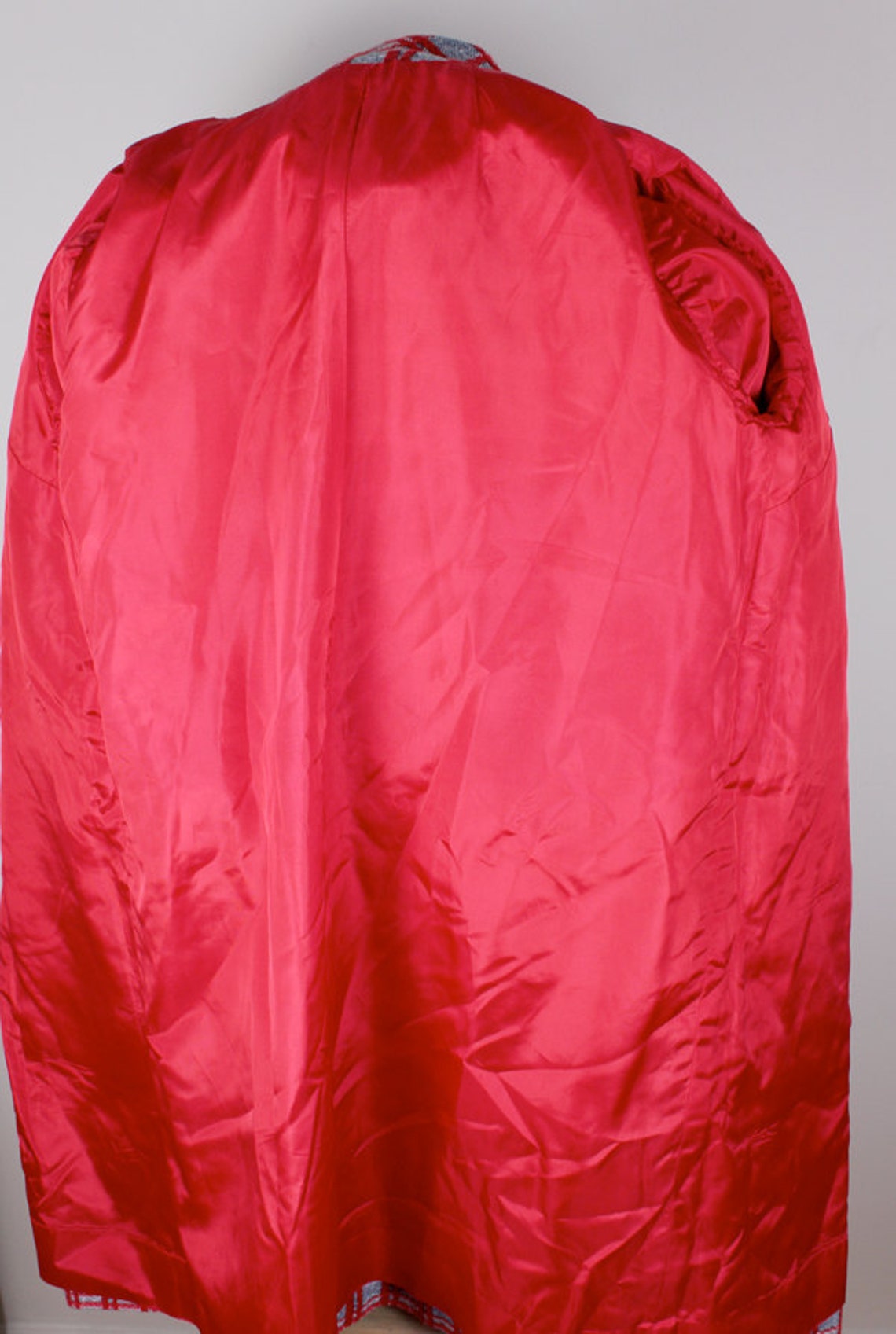 1960s Era Womens Wool Satin Lined Red White Blue Plaid Tie - Etsy