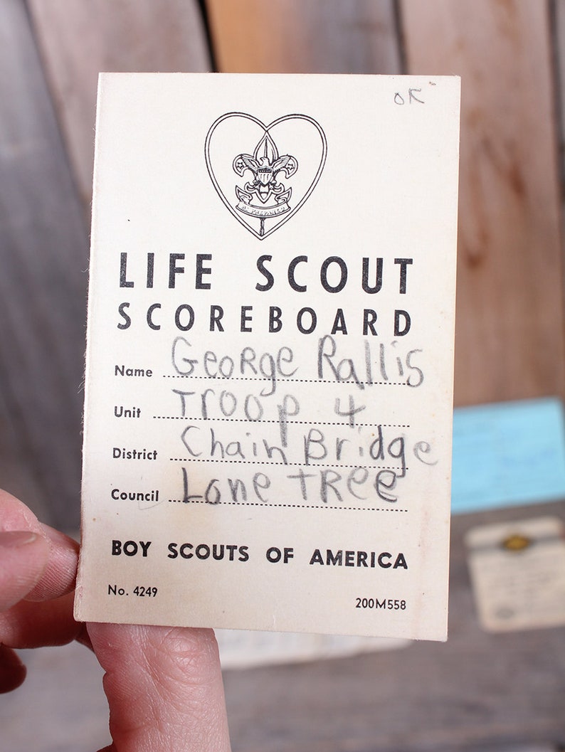 Lot 1950s Boy Scout Membership Cards George Rallis Lone Tree | Etsy