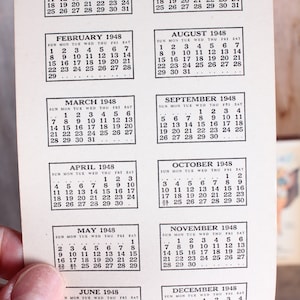 Vintage 1948 Mini Pinup Calendars Tube Turns Detailed Mint Condition ...