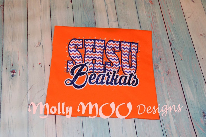 SHSU Ladies Tshirt/raglan (enhanced With/without Swarovski Crystals) - Etsy
